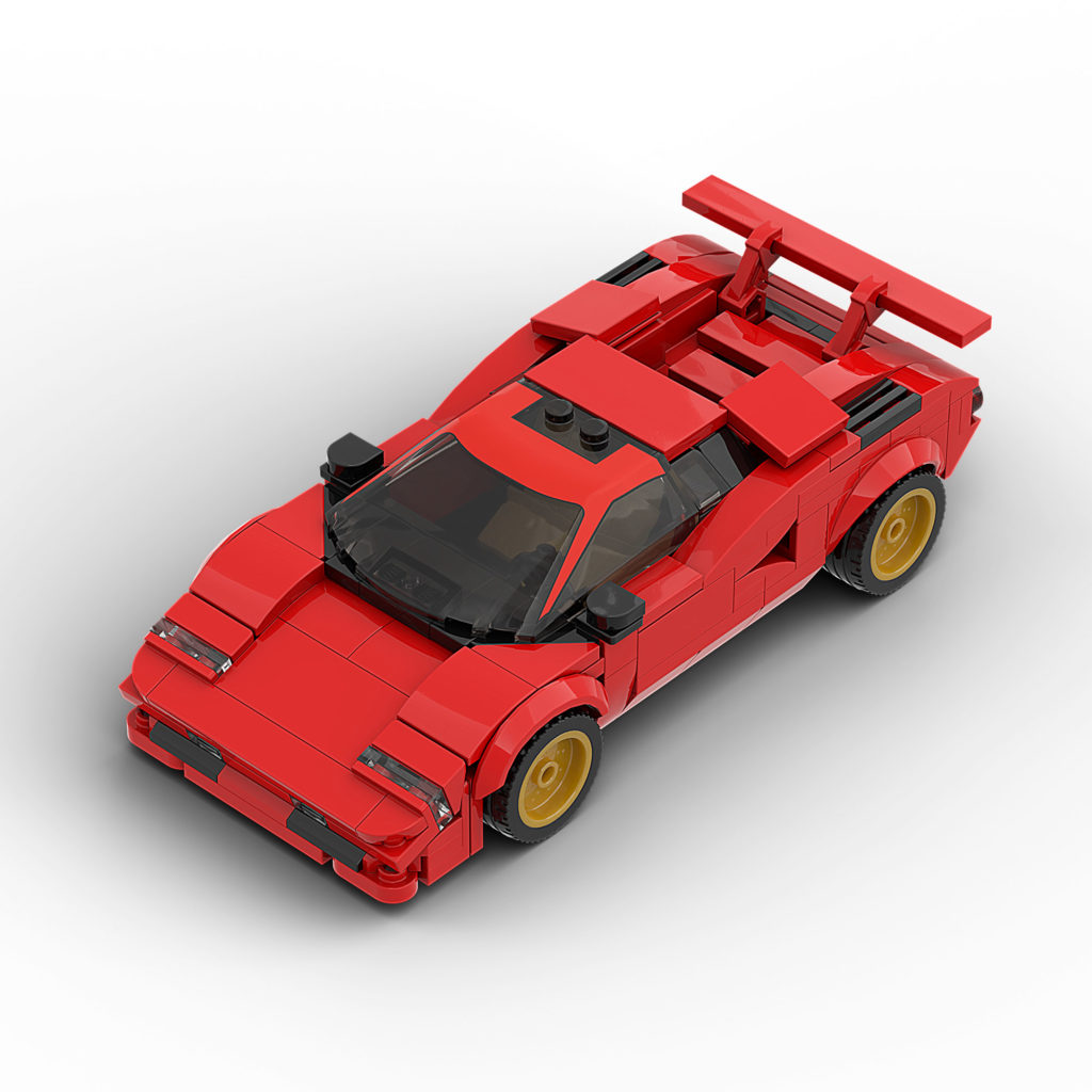 Lamborghini Countach (Red) - Jerry Builds Bricks